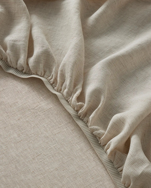 Sova Linen Sheets - Savanna Pinstripe – The Linen Store
